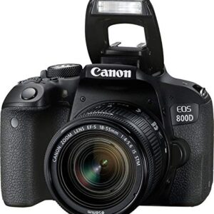 Canon EOS 800D DSLR Camera with 18-55mm Lens (1894C002AA), EOS Bag, Sandisk Ultra 64GB Card, Clean and Care Kit (Renewed)