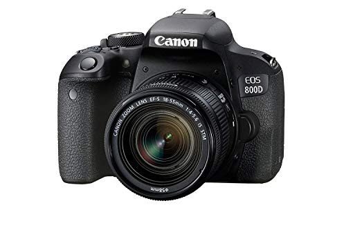 Canon EOS 800D Digital SLR with 18-55 is STM Lens Black (International Model No Warranty) (Renewed)