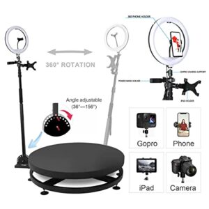 Diandian 360 Photo Booth Machine 80cm with Software for Parties with Ring Light,Flight Case,Free Logo Customization, APP Remote Control Automatic Slow Motion 360 Spin Camera Video Booth