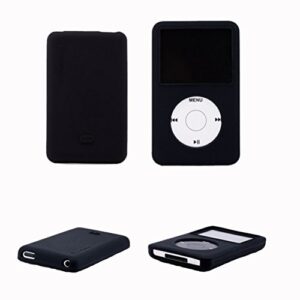 Silicone Skin Case for iPod Classic 3 80g 120g 3th Generation 160g Flexible Rubber MP3 Player Cover Cases (Black)