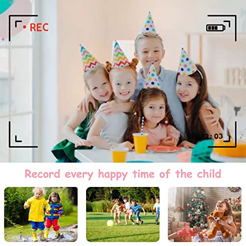 JRSHOME Kids Digital Camera One-touch Photos by Autofocus Simple Key Operation, Includes a 32G Micro SD Card Multi-language Settings with Understandable Instructions