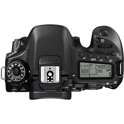 Canon EOS 80D DSLR Camera (Body Only) (1263C004), 64GB Memory Card, Case, Corel Photo Software, 2 x LPE6 Battery, External Charger, Card Reader, LED Light, HDMI Cable + More (Renewed)