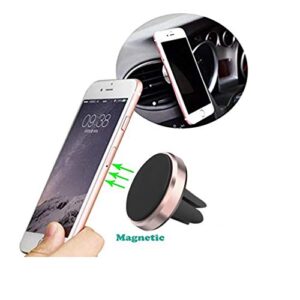 Phone Ring Holder Stand Finger Kickstand 360° Rotation Metal Ring Grip with Magnetic Phone Car Mount Holder Set Compatible with iPhone, Samsung, LG, Sony, HTC ETC (Rose Gold)