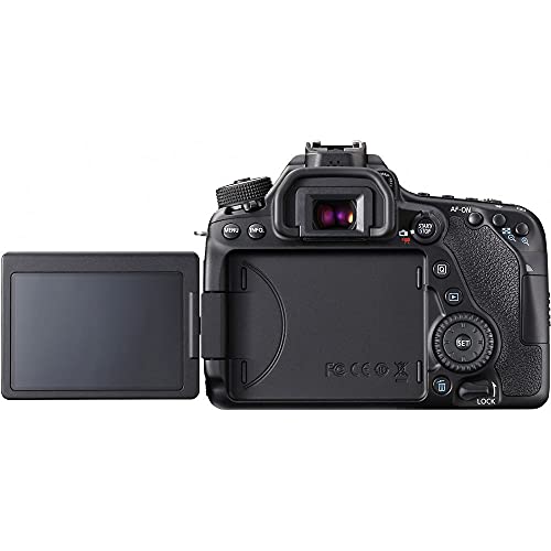 Canon EOS 80D DSLR Camera (Body Only) (1263C004), 64GB Card, Case, Corel Photo Software, LPE6 Battery, Card Reader, Flex Tripod, HDMI Cable, Hand Strap + More (Renewed)