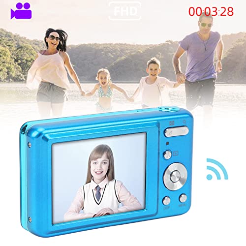 Vbestlife Digital Camera for Beginner, 48MP HD 8X Optical Zoom Mini Camera, 2.7in Color Display Portable Rechargeable Electronic Camera for Students, Teens, Elder(Blue)