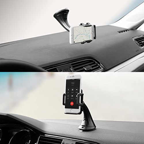 Getron Car Mount Holder, Windshield Dashboard Universal Car Cell Phone Cradle for iPhone Xs MAX XR X 8 Plus 7 Plus 6S SE Samsung Galaxy S9 S8 Edge S7 S6 Note 9 Google Pixel LG and All Smartphones