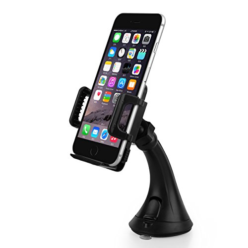 Getron Car Mount Holder, Windshield Dashboard Universal Car Cell Phone Cradle for iPhone Xs MAX XR X 8 Plus 7 Plus 6S SE Samsung Galaxy S9 S8 Edge S7 S6 Note 9 Google Pixel LG and All Smartphones