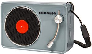 crosley cr3029a-tn portable mini turntable bluetooth speaker, tourmaline