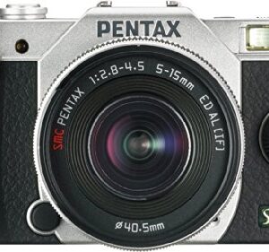 Pentax Q7 12.4MP Mirrorless Digital Camera with 02 Standard Zoom 5-15mm f2.8-4.5 and 06 Telephoto Zoom 15-45mm f2.8 Lenses (Silver)