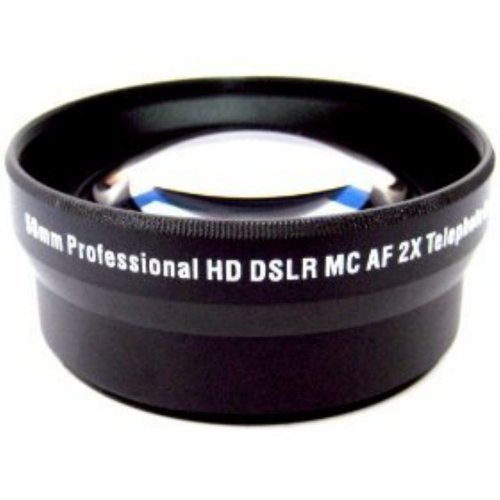 58mm 2X Telephoto Lens For Canon Digital EOS Rebel SL1, T1i, T2i, T3, T3i, T4i, T5, T5i EOS60D, EOS70D, 50D, 40D, 30D, EOS 5D, EOS5D Mark III, EOS6D, EOS7D, EOS7D Mark II, EOS-M Digital SLR Cameras Which Has Any Of These Canon Lenses 18-55mm IS II, 55-250