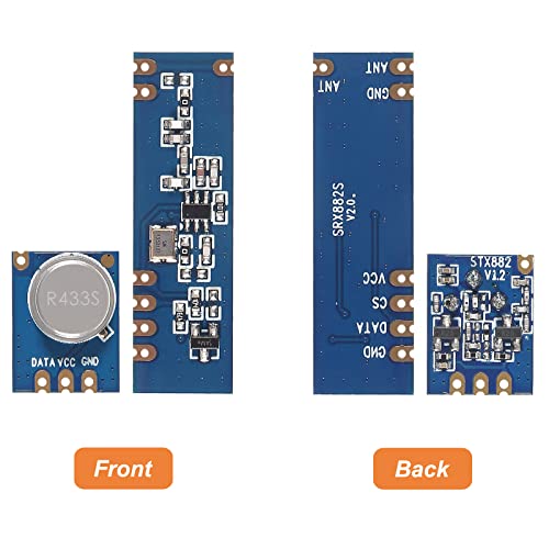 AITIAO 4Sets 433MHz Ask STX882 SRX882 Wireless Remote Control Transmitter and Receiver Module Kit STX882+SRX882 with Copper Spring Antenna