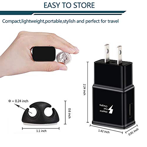 Fast Charging Block, USB Adaptive Fast Charger Box Android Cell Phone Wall Quick Tablet Charger Plug Adapter Compatible Samsung Galaxy S10 S9 S8 S7 M10 A10e J7 Note8 9 / G7 Plus EP-TA20JBE (2 Pack)