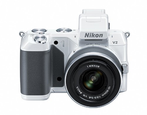 Nikon 1 V2 14.2 MP HD Digital Camera with 10-30mm VR 1 NIKKOR Lens (White)