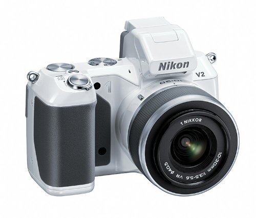 Nikon 1 V2 14.2 MP HD Digital Camera with 10-30mm VR 1 NIKKOR Lens (White)