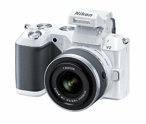 Nikon 1 V2 14.2 MP HD Digital Camera with 10-30mm VR 1 NIKKOR Lens (White)