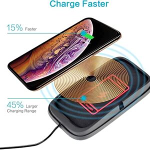 Wireless Charger, Jewaytec Car Wireless Charging Station, 15W Fast Auto Wireless Charging Pad Compatible with iPhone 14 13/13 Pro/13 Mini/13 Pro Max/Se 2022/ iPhone12 Pro Max,Tesla Model 3