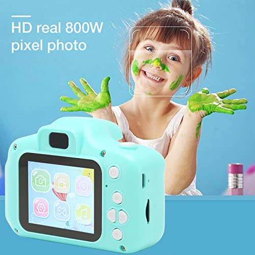 Kids Camera, Selfie Children Camera with 2In IPS Screen HD 1080P Digital Photo Video Stickers Cameras with 32GB SD Card, Christmas Birthday Gift for 3 to 12 Year Old Girl