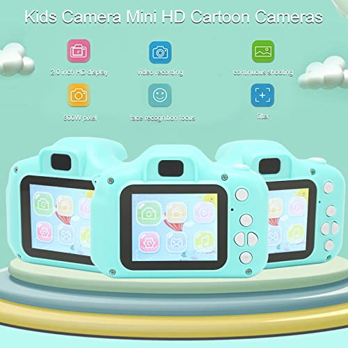 Kids Camera, Selfie Children Camera with 2In IPS Screen HD 1080P Digital Photo Video Stickers Cameras with 32GB SD Card, Christmas Birthday Gift for 3 to 12 Year Old Girl