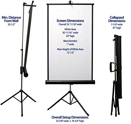 CFS Products Retractable White Photo ID Backdrop for Passport Photos (Free Standing)