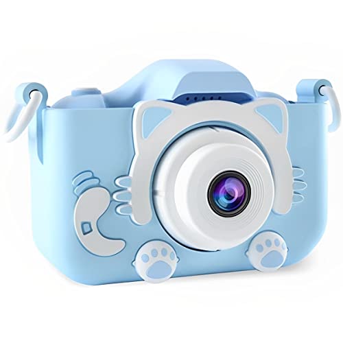 Kids Camera Toy USB Rechargeable HD Kids Camera with 400mAh Battery and 2 Inch LCD Screen Multifunctional Mini Children Video Camera with 6 Filter Effects for 3-8 Years Old Boys Girls(Blue)