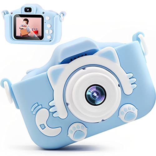 Kids Camera Toy USB Rechargeable HD Kids Camera with 400mAh Battery and 2 Inch LCD Screen Multifunctional Mini Children Video Camera with 6 Filter Effects for 3-8 Years Old Boys Girls(Blue)