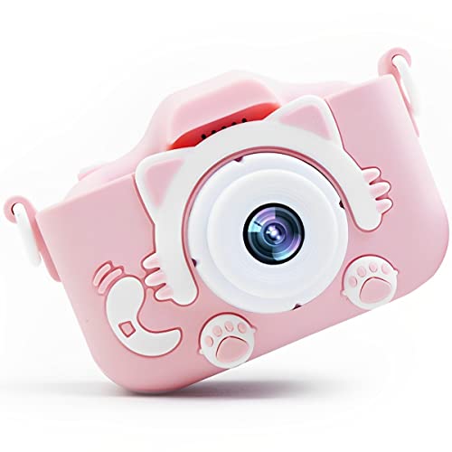 Kids Camera Toy USB Rechargeable HD Kids Camera with 400mAh Battery and 2 Inch LCD Screen Multifunctional Mini Children Video Camera with 6 Filter Effects for 3-8 Years Old Boys Girls(Pink)