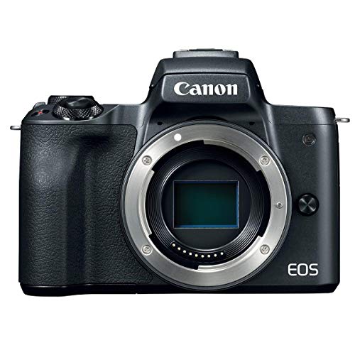 Canon EOS M50 Mirrorless Camera Video Creator Kit w/EF-M 15-45mm Lens, Black, Bundle with Rode VideoMic GO, Cam Bag, 32+16GB SD Card + Case, Filter Kit, Cleaning Kit, Mac Software Kit, Card Reader