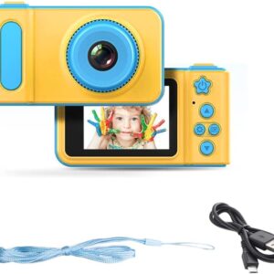 eDealz Full 1080P Kids Selfie HD Compact Digital Photo and Video Rechargeable Camera with 2" LCD Screen, Video Games and Micro USB Charging (Blue, Camera Only)