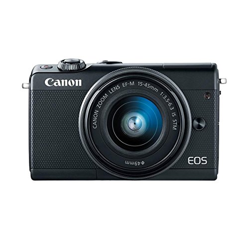 Canon EOS M100 Mirrorless Camera with EF-M 15-45mm f/3.5-6.3 is STM Lens, Black - Bundle with 16GB SDHC Card, Camera Case, 49mm UV Filter, Cleaning Kit