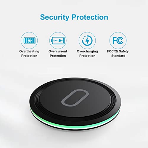 15W Wireless Charger Fast Charging Pad Compatible Samsung Galaxy S23 S22 S21 S20 Ultra 5G FE S10 S9 S8 S7 S6, Note 20 10 9 8, Z Fold4/3/2, Z Flip4/3, Google Pixel 7 Pro 6 5 4 3 XL, iPhone 14 13 12 11