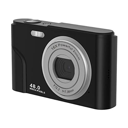 MEENE Digital Camera 48MP 2.4 Inch LCD Video Blog Camera 16X Zoom Kids Camera Student Camera Card Camera (Color : Black)