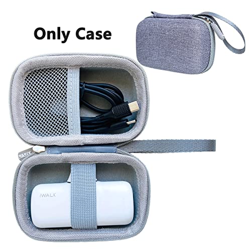 JCHPINE Protective Carrying Case for iWALK Portable Charger Ultra-Compact Power Bank Accessories (Gray Case Only)