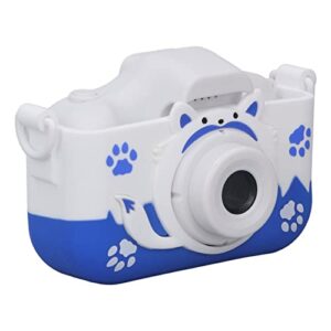 kids selfie camera, kids camera small portable blue children’s cute cartoon fox shape four filters mini 40mp hd digital camera for kid gift