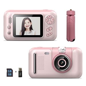 sikiwind kids camera for boys and girls, digital camera for kids toy gift, toddler camera birthday gift for age 3 4 5 6 7 8 9 10 with 32gb sd card, video recorder 1080p ips 2.4 inch