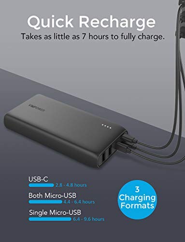 VimPower Portable Charger 22000mAh PD 3.0 Power Bank QC 3.0 30W USB C for iPhone XS Max, XR, X iPad Pro, MacBook, Nintendo Switch