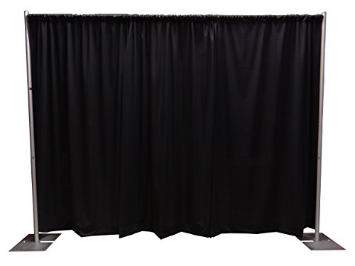 OnlineEEI Premier Portable Pipe and Drape Backdrop Kit 8ft x 10ft (Black)