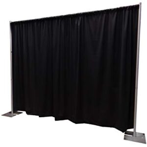 OnlineEEI Premier Portable Pipe and Drape Backdrop Kit 8ft x 10ft (Black)