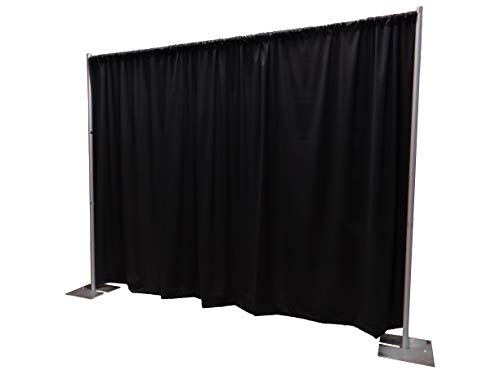 OnlineEEI Premier Portable Pipe and Drape Backdrop Kit 8ft x 10ft (Black)