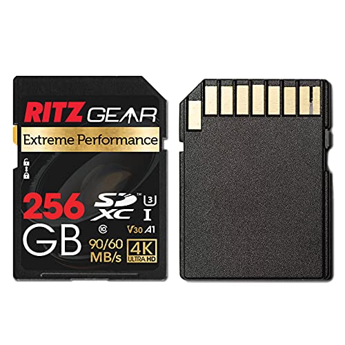 Extreme Performance High Speed UHS-I SDXC 256GB SD Card 90/60 MB/S U3 A1 Class-10 V30 Memory Card for SD Devices That can Capture Full HD, 3D, and 4K Video as Well as raw Photography.