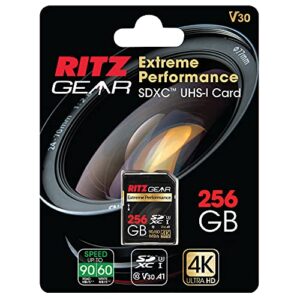 Extreme Performance High Speed UHS-I SDXC 256GB SD Card 90/60 MB/S U3 A1 Class-10 V30 Memory Card for SD Devices That can Capture Full HD, 3D, and 4K Video as Well as raw Photography.