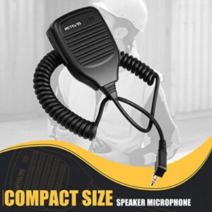 Retevis Shoulder Speaker Mic 2 Pin Walkie Talkie Speaker Microphone Compatible with Retevis H-777 RT21 RT22 RT68 RT86 RT85 RT22S RT19 RT17 Baofeng UV-5R UV-82 888S Arcshell AR-5 2 Way Radio(1 Pack)