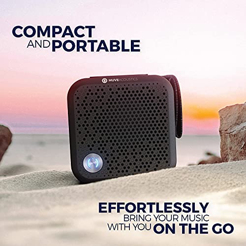 MuveAcoustics Aplus Portable Bluetooth Speakers – Mini Wireless Blue Tooth Speakers with Good Base for Home Shower, Small but Loud Stereo Bass Bt for Outdoor Travel Beach Party, 7 Hours Playtime