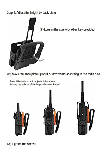 Tactical Scorpion Gear Polymer Walkie Talkie Radio Holder Holster for Motorola, Kenwood, Hytera