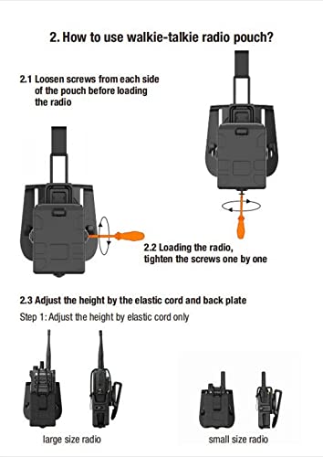 Tactical Scorpion Gear Polymer Walkie Talkie Radio Holder Holster for Motorola, Kenwood, Hytera