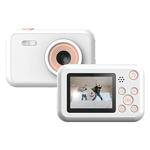 MEENE Digital Camera 12MP 1080P High Resolution Kids Portable Mini Video Camera 2.0 Inch LCD Display Screen 32GB TF Card Storage (Color : White)