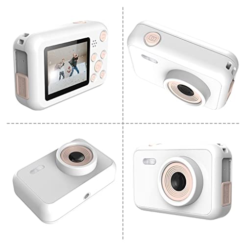 MEENE Digital Camera 12MP 1080P High Resolution Kids Portable Mini Video Camera 2.0 Inch LCD Display Screen 32GB TF Card Storage (Color : White)