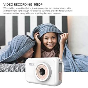 MEENE Digital Camera 12MP 1080P High Resolution Kids Portable Mini Video Camera 2.0 Inch LCD Display Screen 32GB TF Card Storage (Color : White)