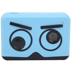 Mxzzand Portable High-Definition Children's Digital Camera Cute Front Rear Dual Cameras Selfie Camera Toy(Blue)