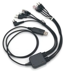 fumei 8 in 1 computer usb programming cable compatible with kenwood motorola yaesu vertex icom tyt hyt handheld radio and mobile radio