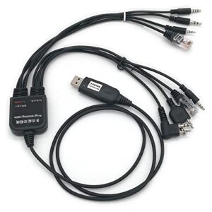 Fumei 8 in 1 Computer USB Programming Cable Compatible with Kenwood Motorola Yaesu Vertex Icom TYT HYT Handheld Radio and Mobile Radio